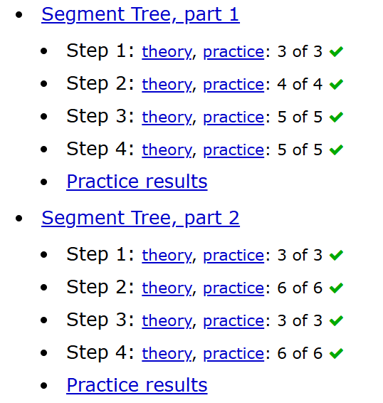 Codeforces Edu学习 (ITMO Academy: pilot course) SegmentTree part 1-2 全 ...